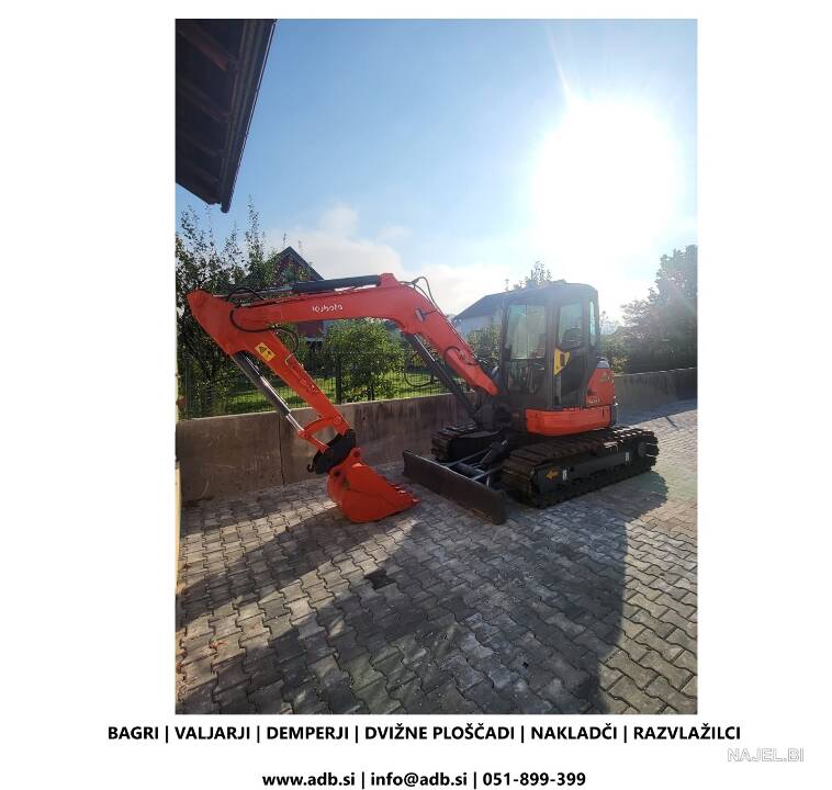 KOBOTA 5T - Najem bager goseničar - Najel.Bi